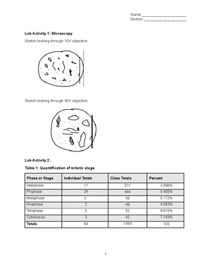Bio Lab 3 - bio lab assignment 3 - Lab 03: Enzyme Lab Table 1: Table 2: Rxn # Time started Time ...
