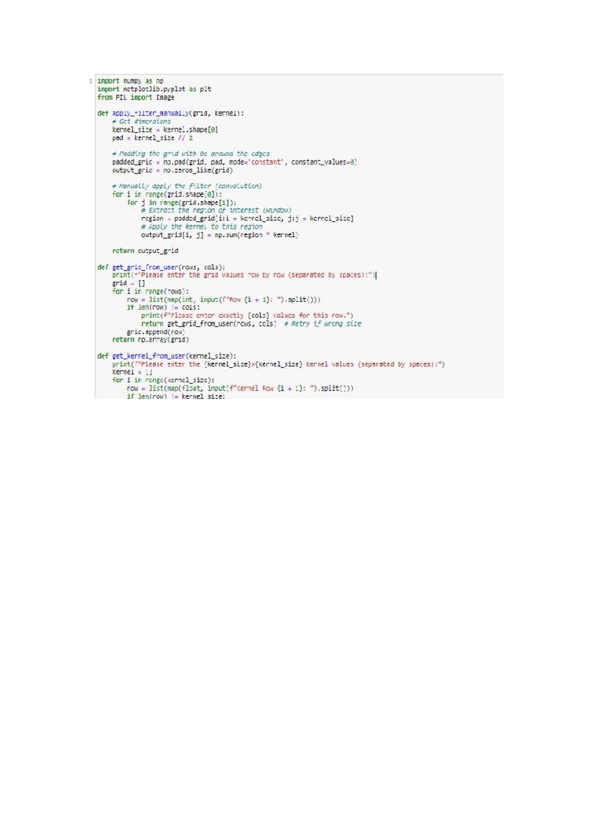 Cvip Spatial Filtering Import Numpy As Np Import Matplotlib As Plt