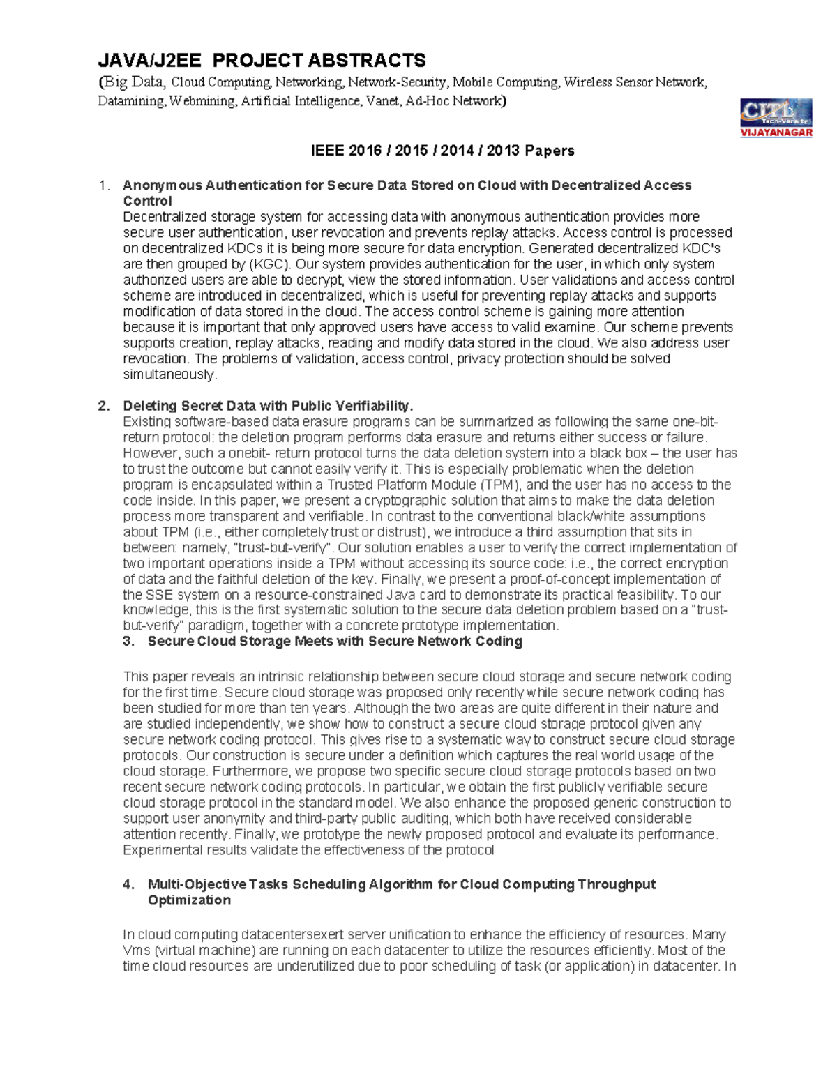 2016 IEEE cloud computing mtech be 0 - ( Big Data, Cloud Computing, Networking, Network-Security ...