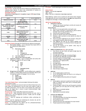 PMLS 2 Midterms Reviewer - LESSON 4: BLOOD COLLECTION EQUIPMENT ...
