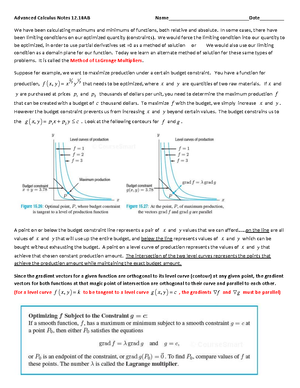 Relative and Absolute Extrema - Advanced Calculus Notes 12 - Studocu