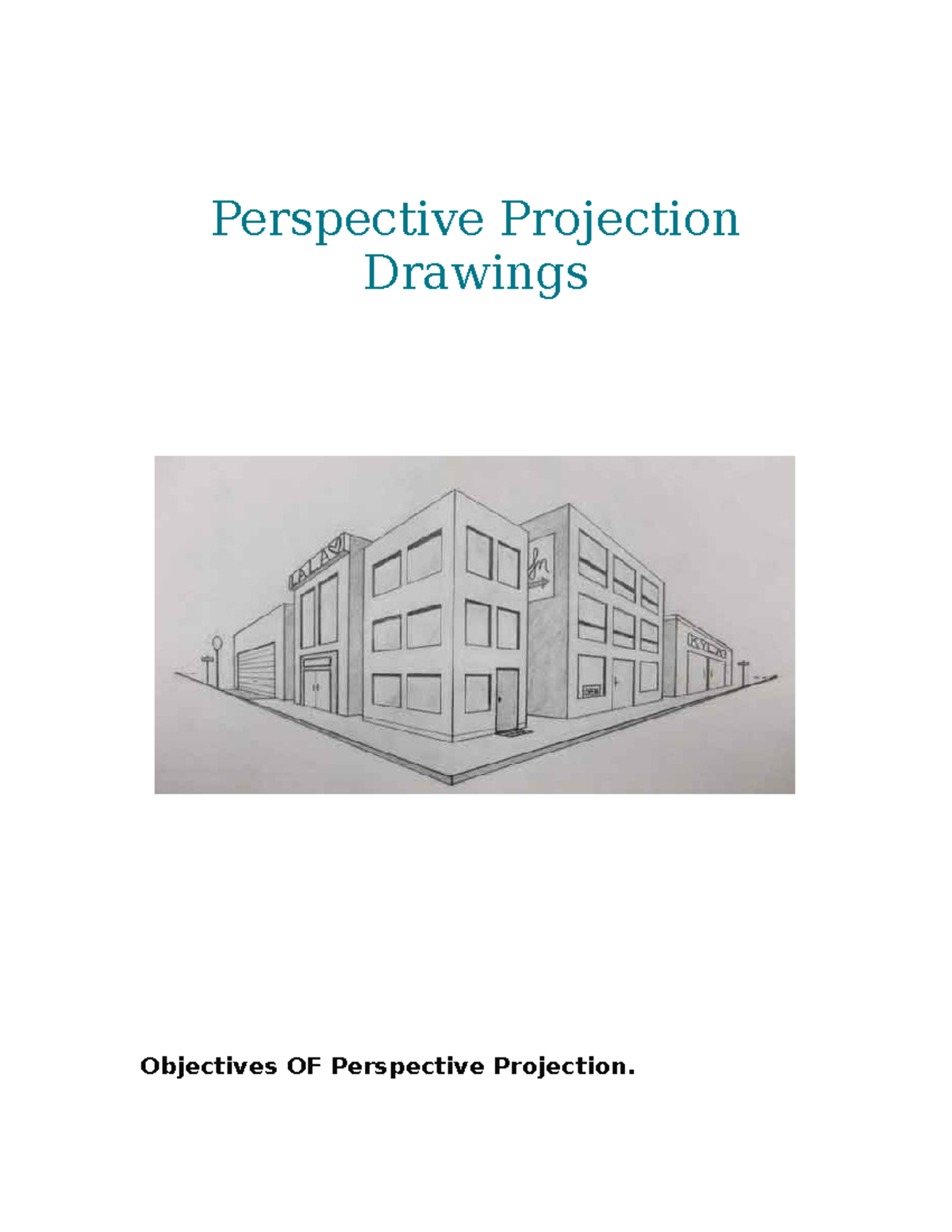 Perspective Projection Drawings - Perspective Projection Drawings ...