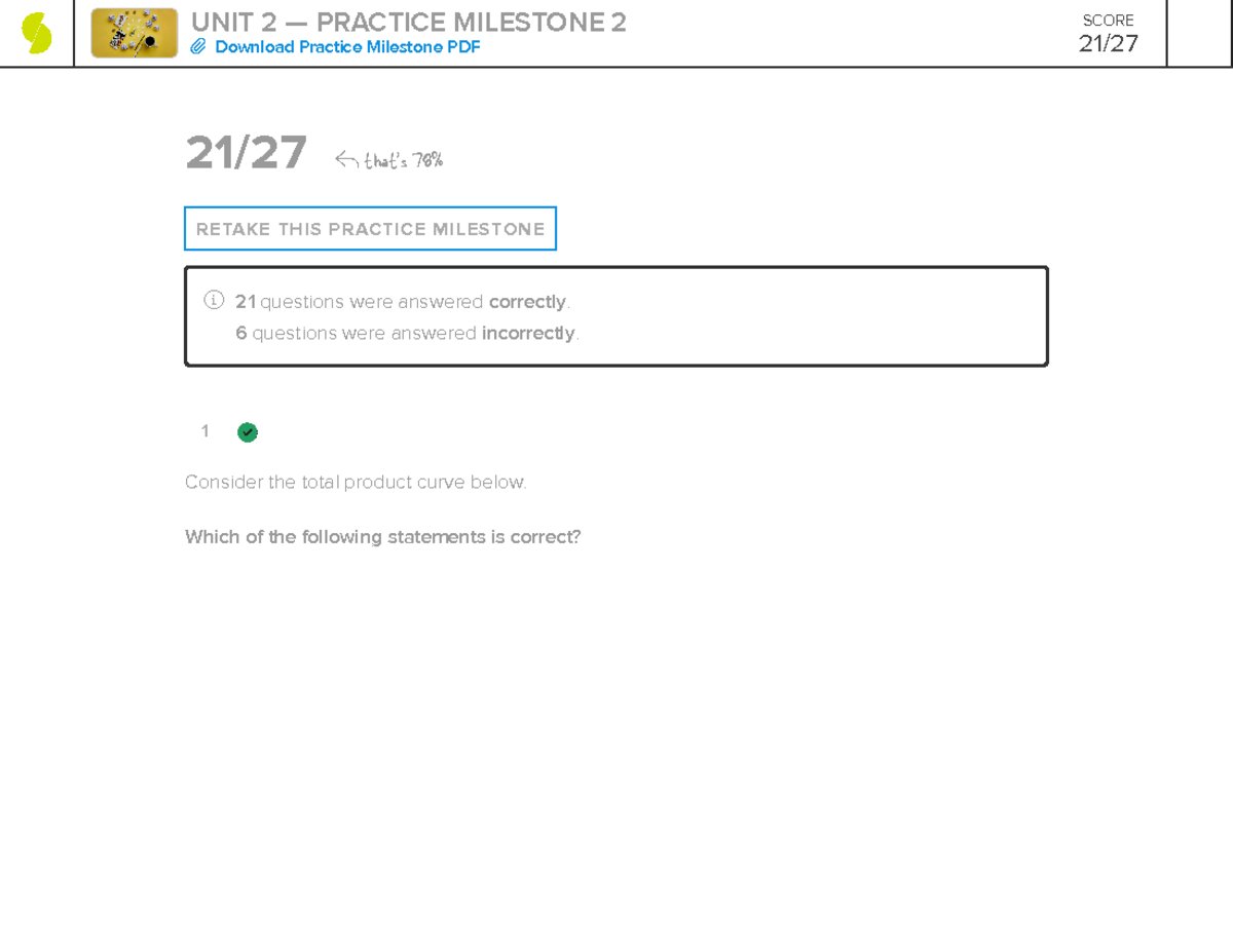 Unit 2 Test (practise) - Study Guides - 1 21/27 that's 78% RETAKE THIS ...