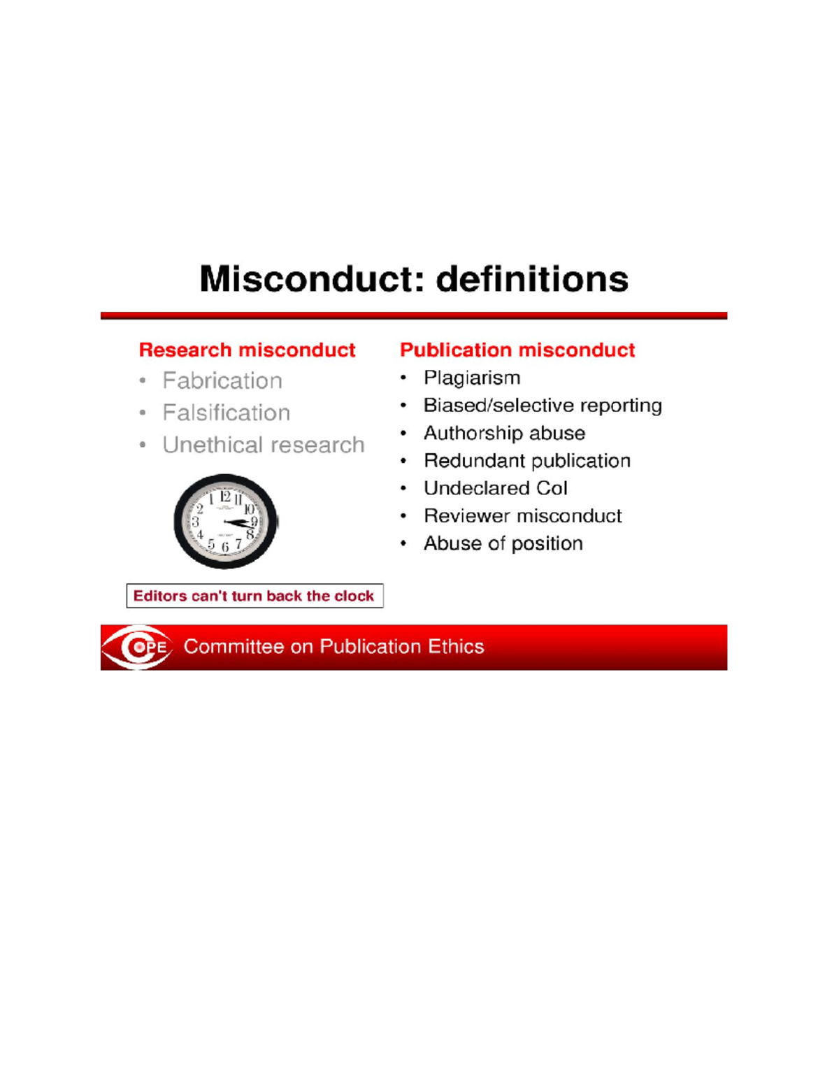 Publication Misconduct - Publication misconduct includes plagiarism ...