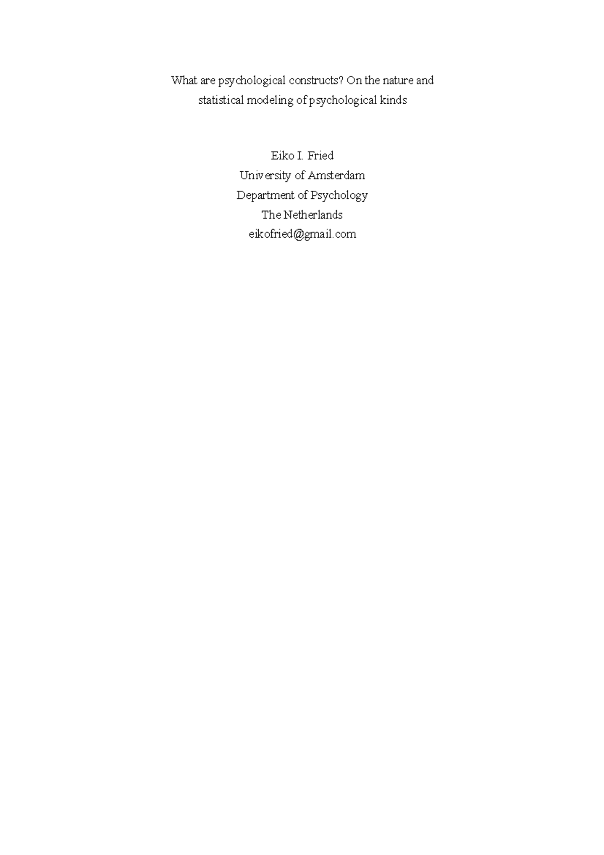 Preprint Fried 17 - What Are Psychological Constructs - What are ...