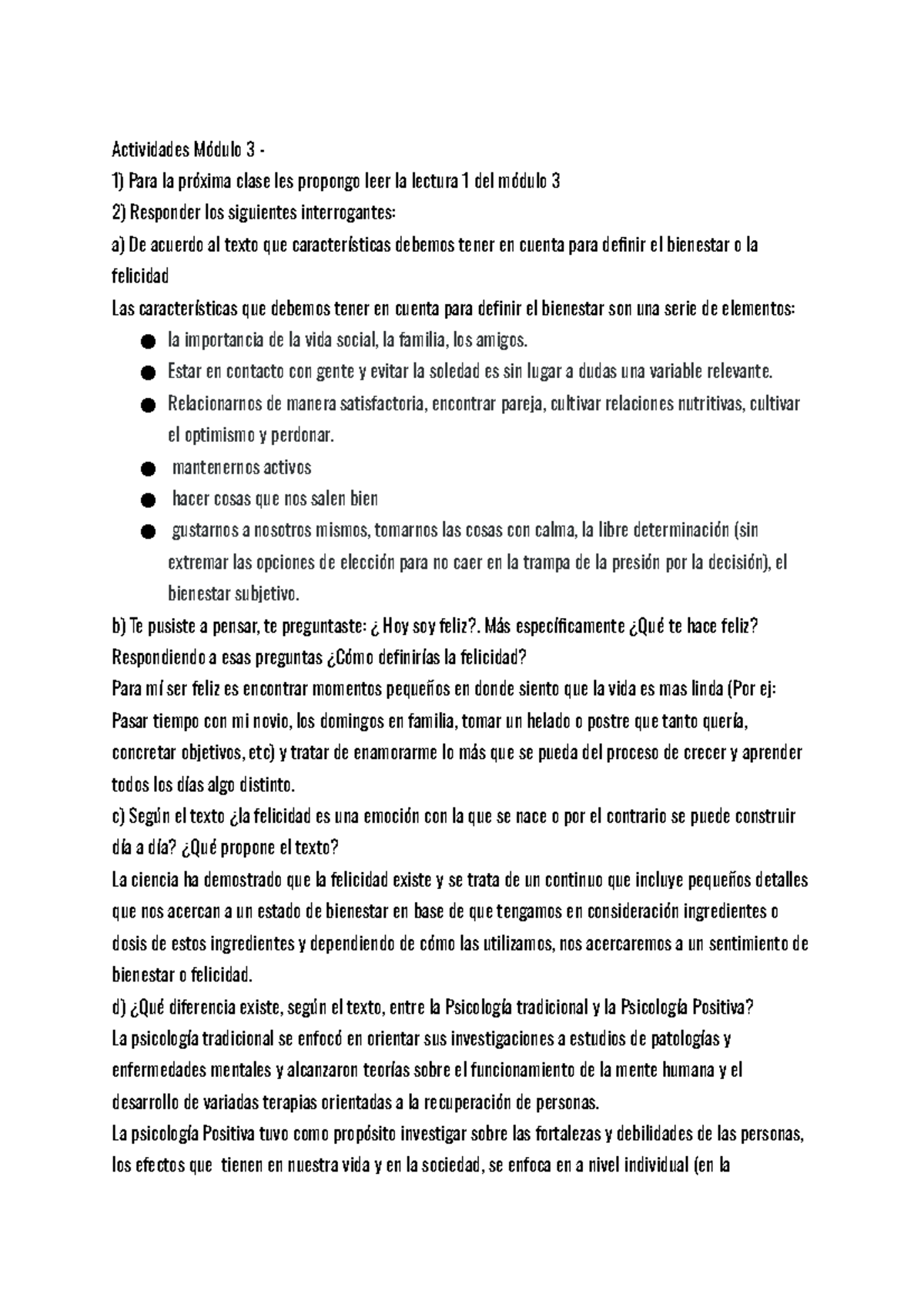 Actividad modulo 3- aprender - Actividades Módulo 3 - Para la próxima ...