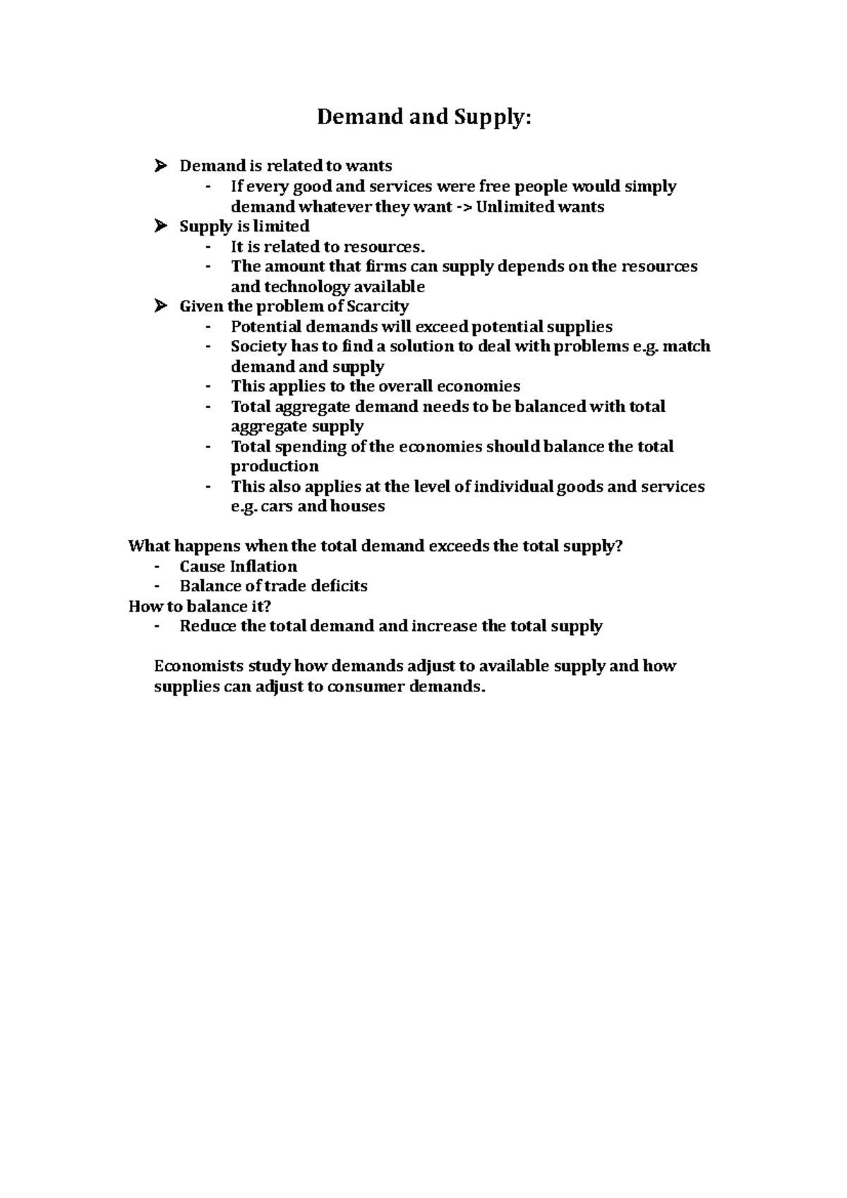 Intro to Supply and Demand - Demand and Supply: Demand is related to ...