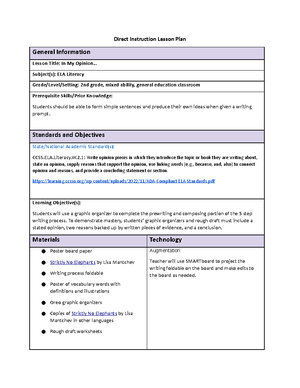 C108 lesson plan - 5E Lesson Plan Template General Information Lesson ...