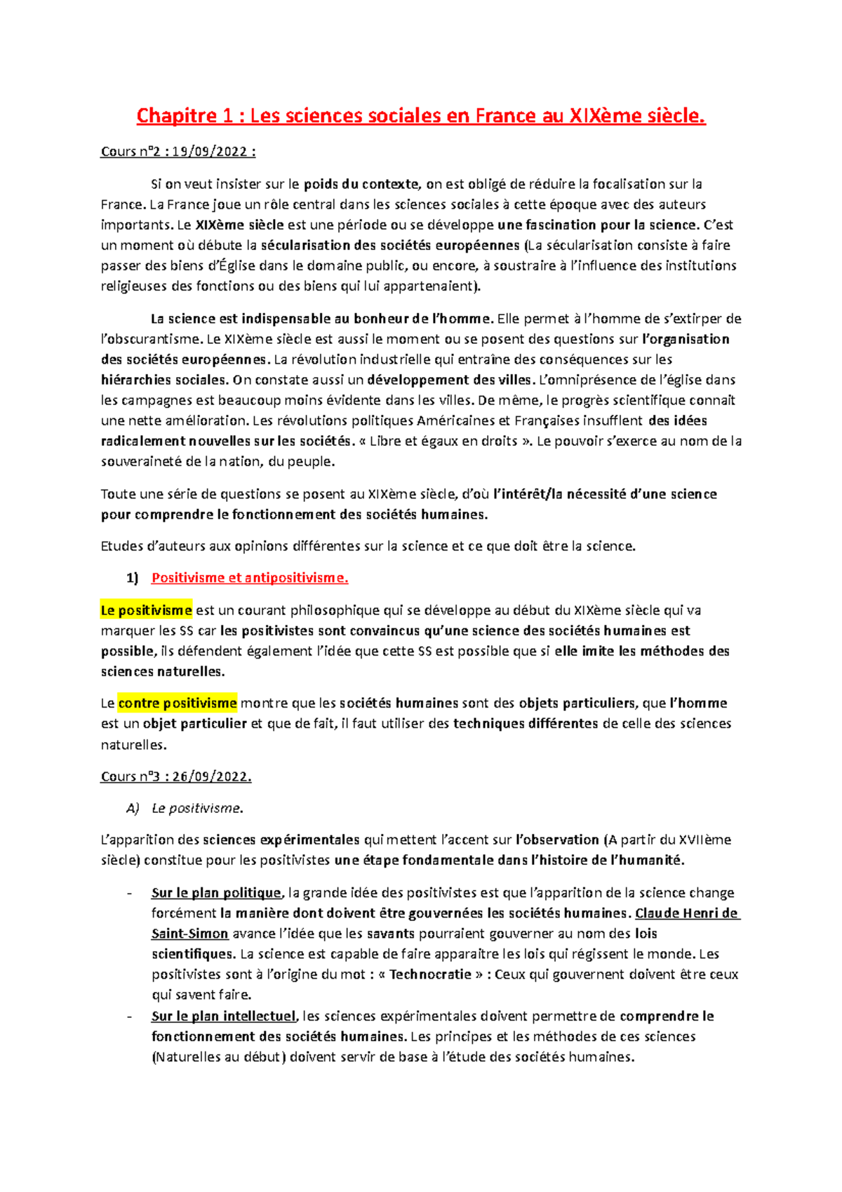 2- Chapitre 1 Histoire des sciences sociales - Chapitre 1 : Les ...