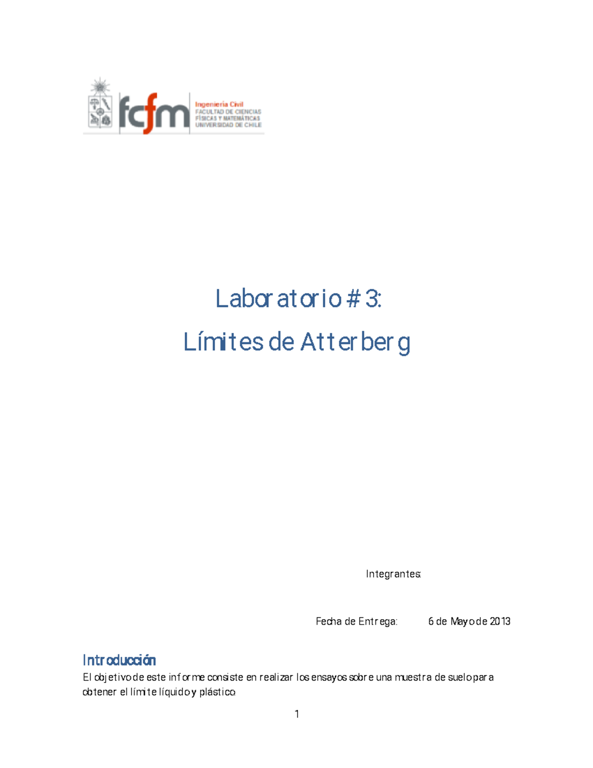 Límites de atterberg - Laboratori o#3: Lí mi tesde Atterberg ...