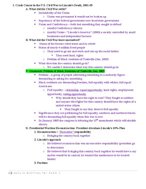 Hist 2020 study guide exam 2 - STUDY GUIDE FOR HIST 2020 EXAM #2 ...