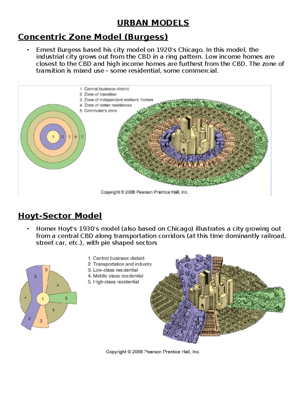 Urban Models - hello read this - URBAN MODELS Concentric Zone Model ...