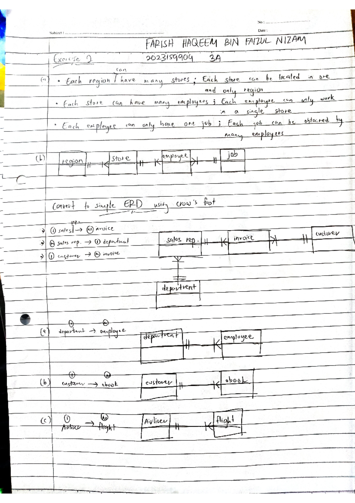 Exercise ICT - Introduction To Database Design - Studocu