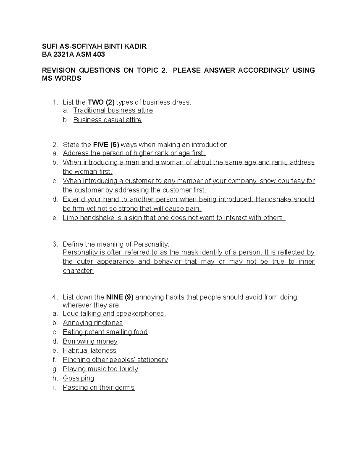 Revision Questions Topic 2 (ASM 403 BA 2321A) - SUFI AS-SOFIYAH BINTI ...