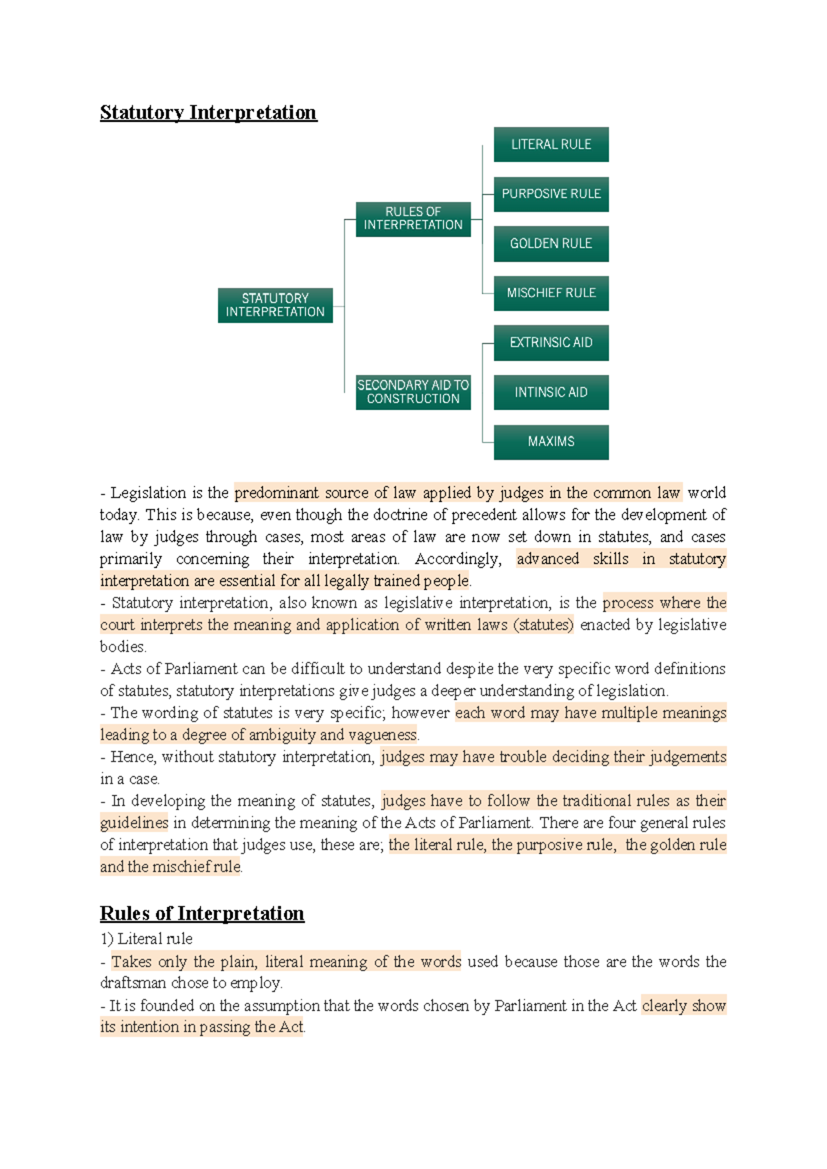 Chapter 6 Statutory Intepretation - Statutory Interpretation ...