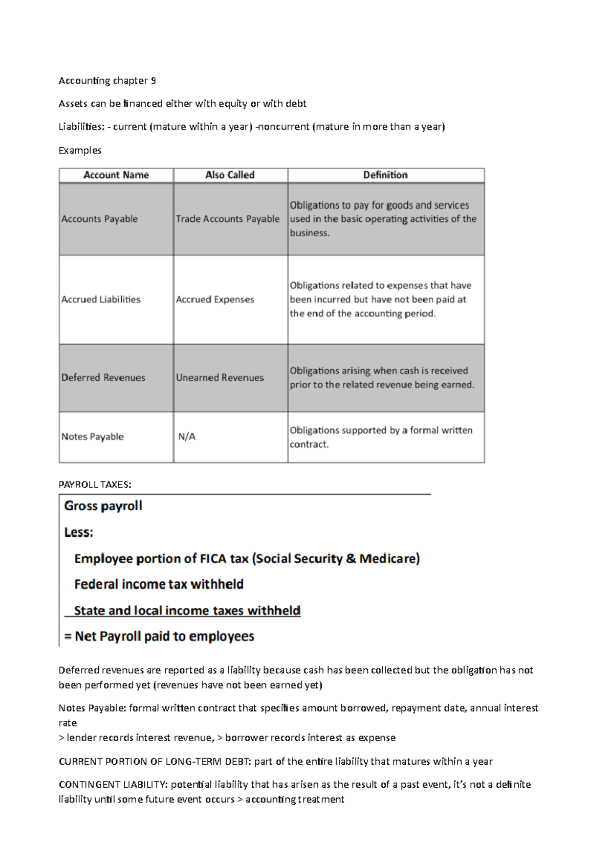 Accounting and Financial Statement analysis chapter 9 summary ...