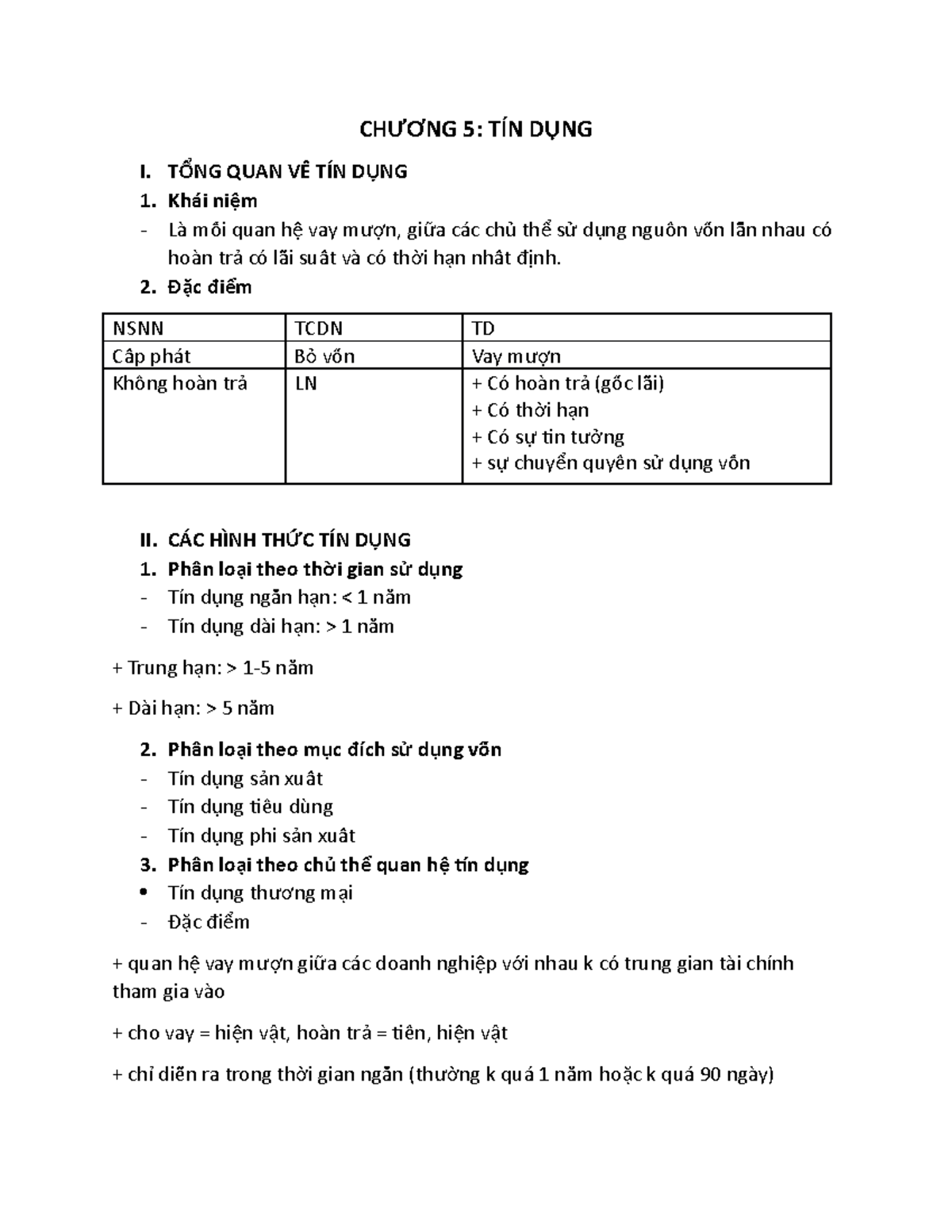 Lttctt 210422, 280422 - CH NG 5: TÍN D NGƯƠỤ I. T NG QUAN VỀỀ TÍN D NGỔỤ 1. Khái ni mệ Là mốối ...