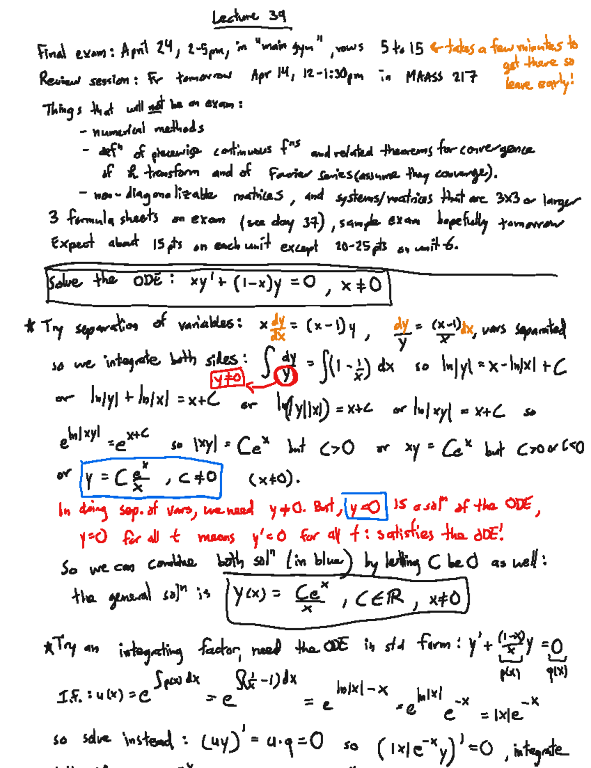 Ws39-notes-2023 - course note - Math 315 - Studocu