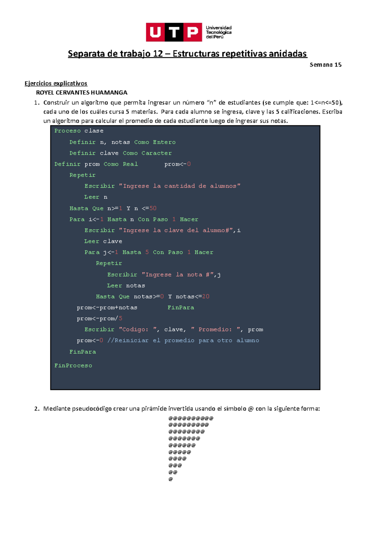Algoridmo S15 - EG ER FWER ET - Separata de trabajo 12 – Estructuras ...