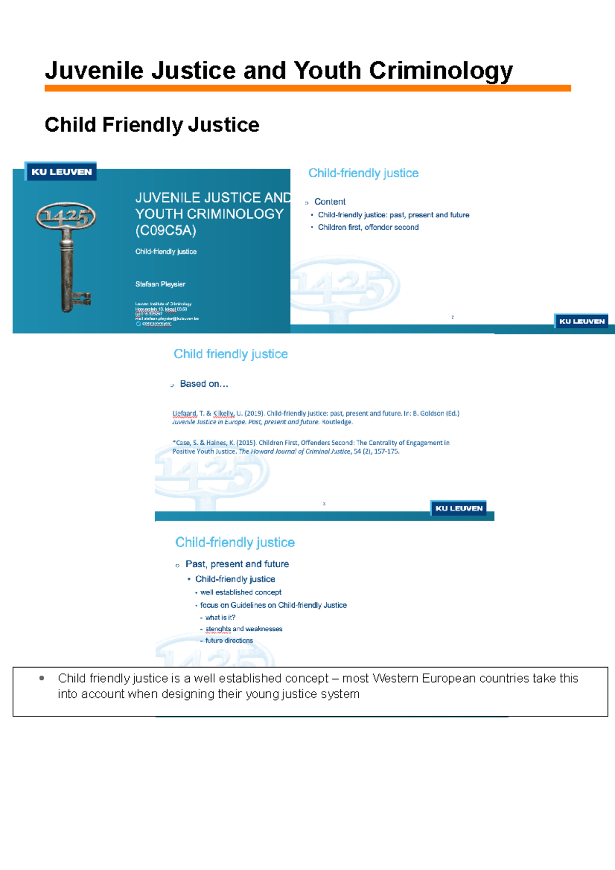 Child friendly jsutice print - Juvenile Justice and Youth Criminology ...
