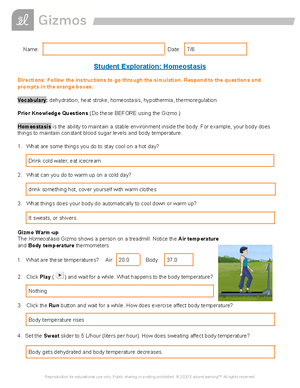 Comparing Climates Gizmos Simulation - Name: Date: Student Exploration ...