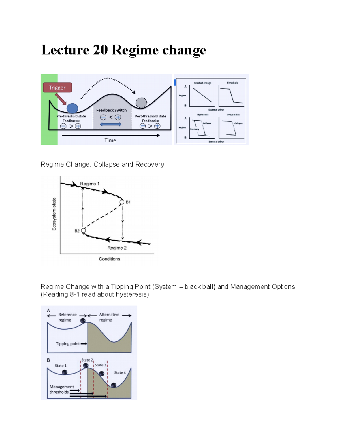 Lecture 20 Regime change CAE - Lecture 20 Regime change Regime Change ...