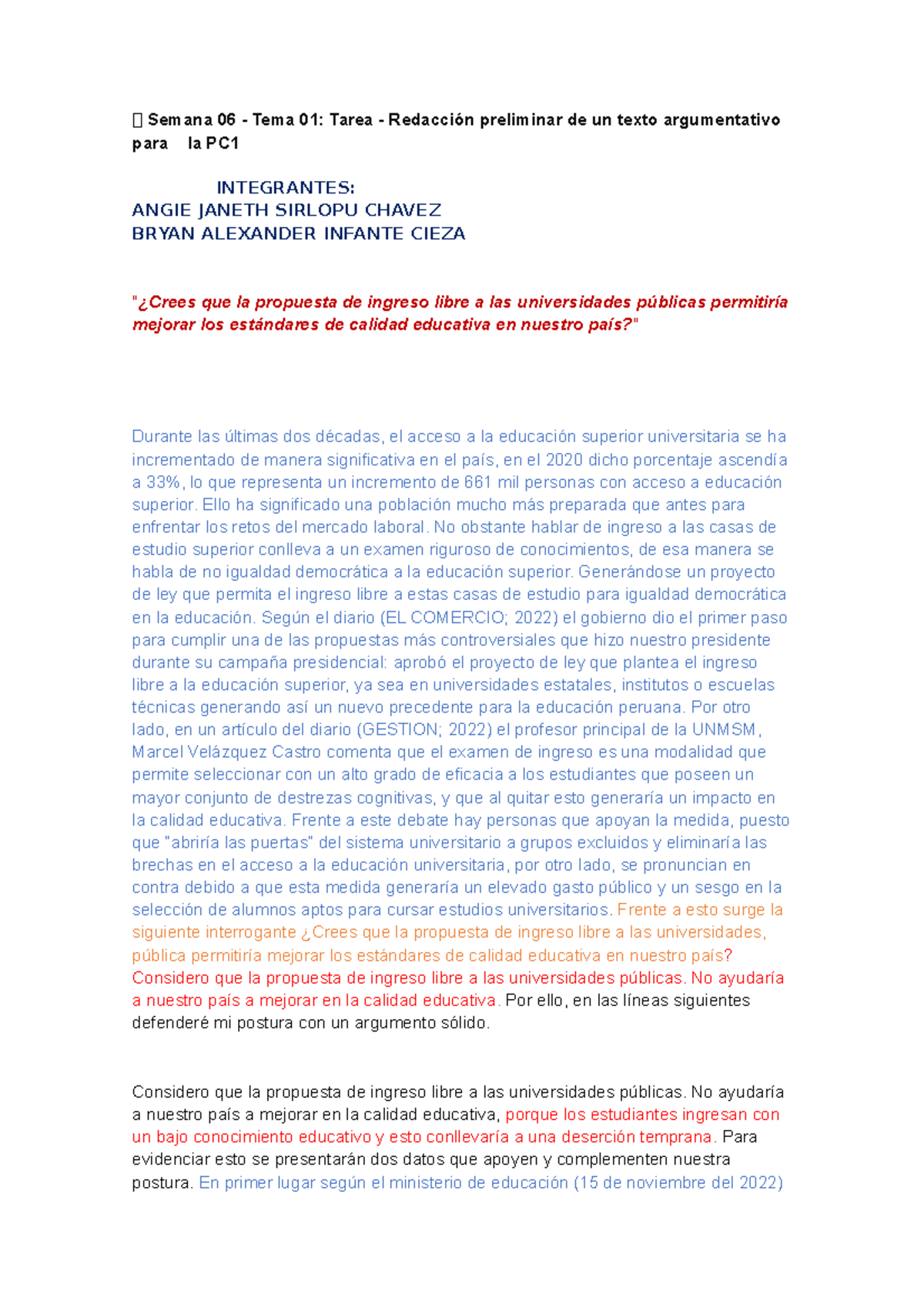 Semana 06- Texto Preliminar - 🐀 Semana 06 - Tema 01: Tarea - Redacción ...