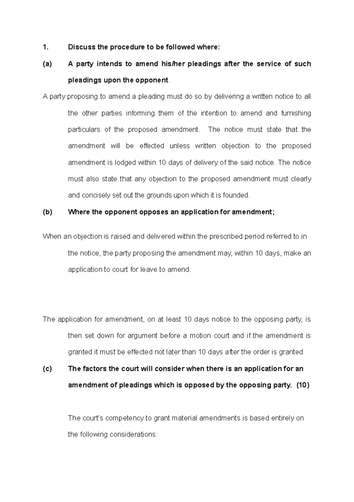 Chapter 17 questions and answers - Discuss the procedure to be followed ...