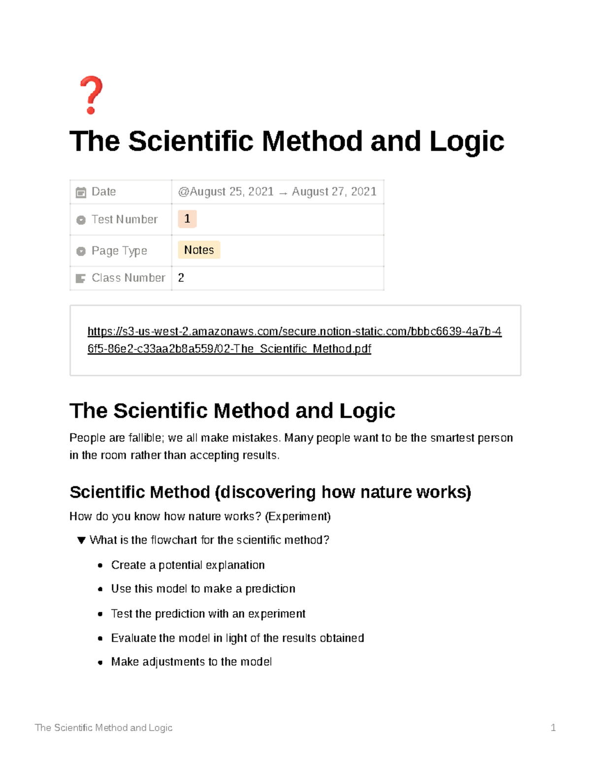 The Scientific Method and Logic - amazonaws/secure.notion-static.com ...