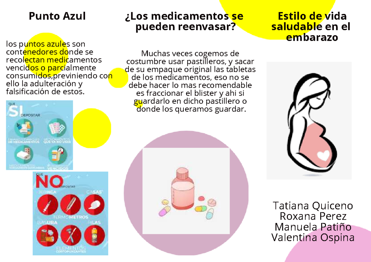 Folleto mamitas gestantes - Estilo de vida saludable en el embarazo ...