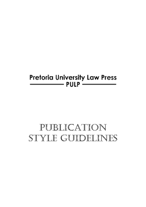 PULP Style Guidelines - PULP Referencing to avoid plagiarism ...