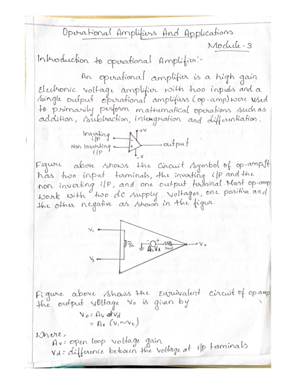 EPC Module 3 - Electronic principles and circuit - Studocu