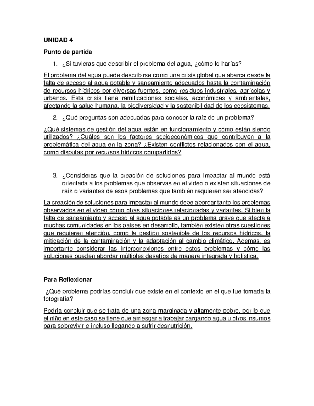 Diario de reflexiones Unidad 4 - UNIDAD 4 Punto de partida 1. ¿Si tuvieras que describir el ...