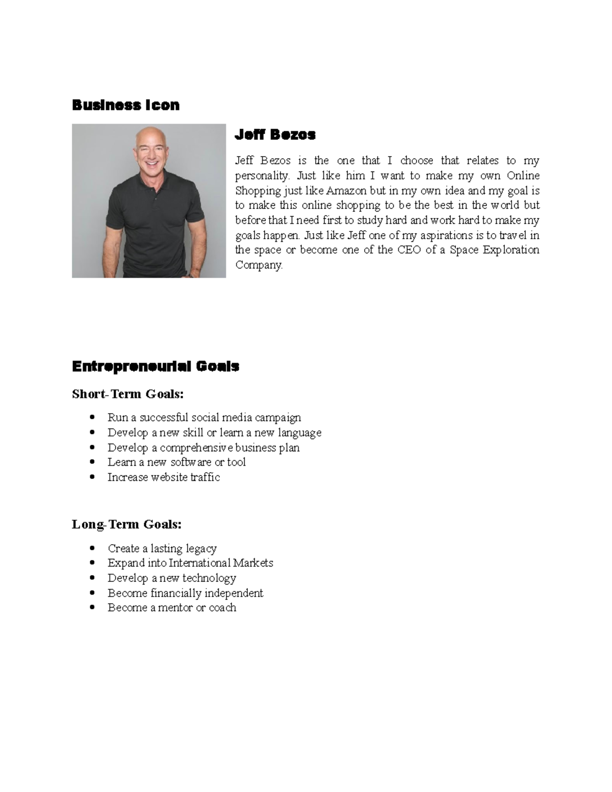 02 Performance Task 1 ARG - Business Icon Jeff Bezos Jeff Bezos is the ...
