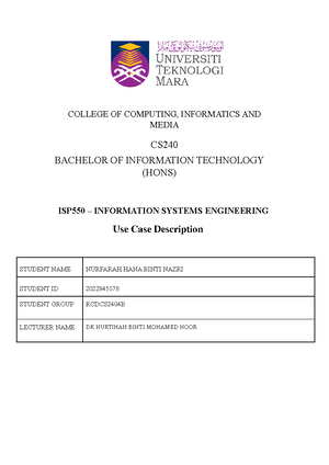 CS240 Study Plan Bachelor's Degree of Information Technology - 3/25 ...