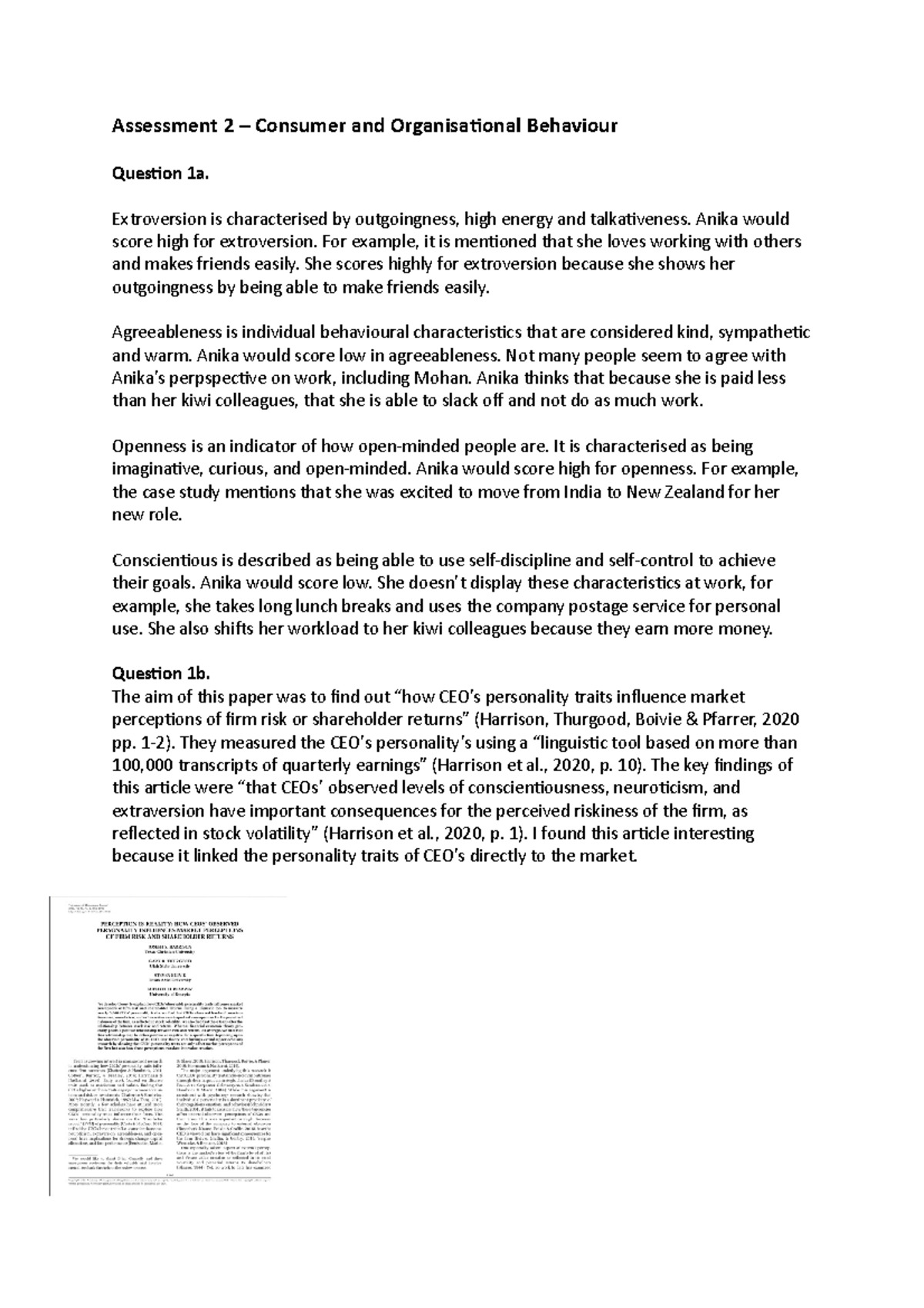 COB - Assessment 2 AUT FREE EASY. Assessment - Assessment 2 – Consumer ...