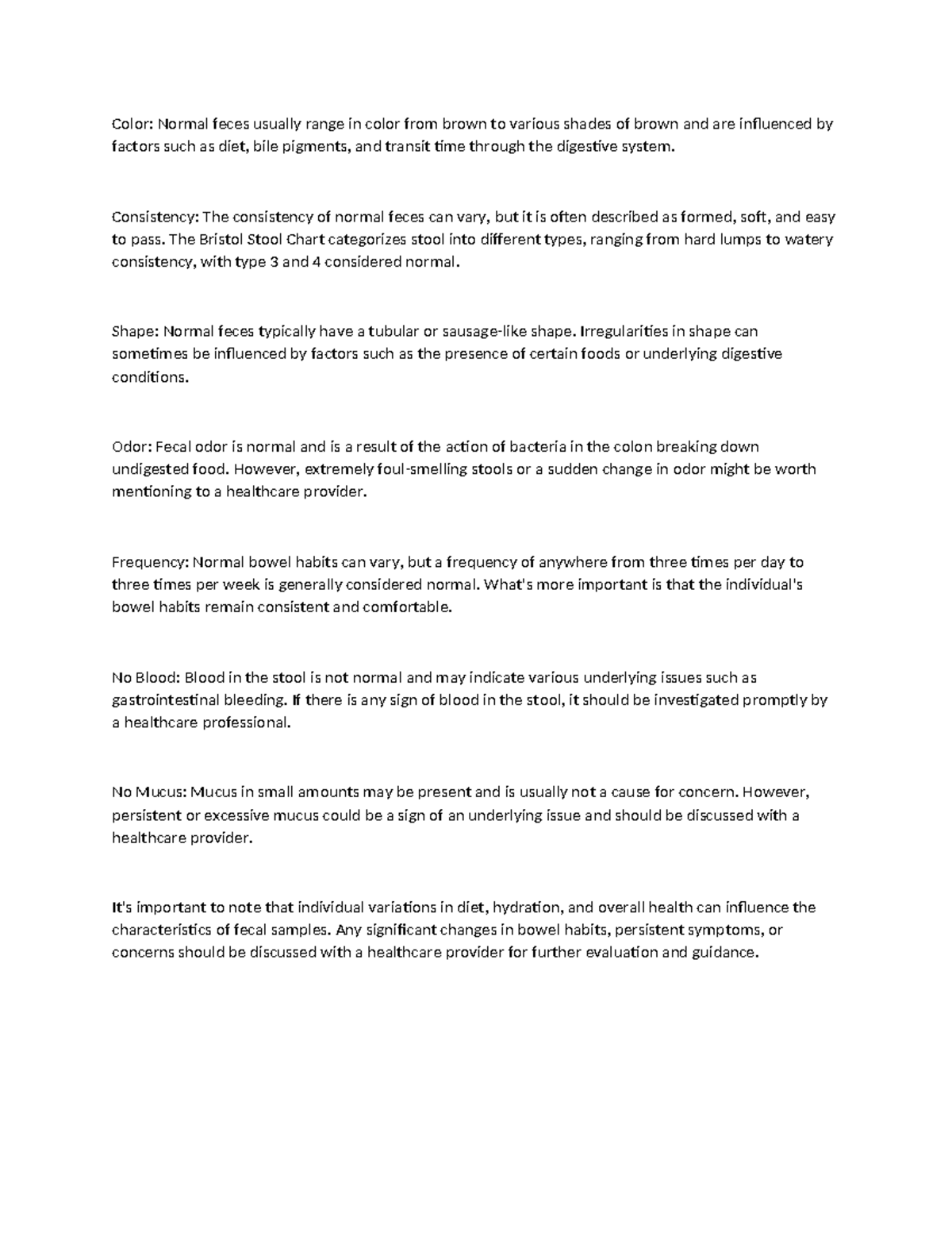 Normal feces ass - sad - Color: Normal feces usually range in color ...