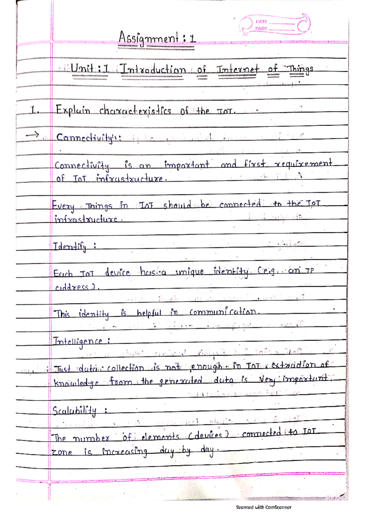 Assignment 1 ( iot ) - Bachelor of engineering - Studocu