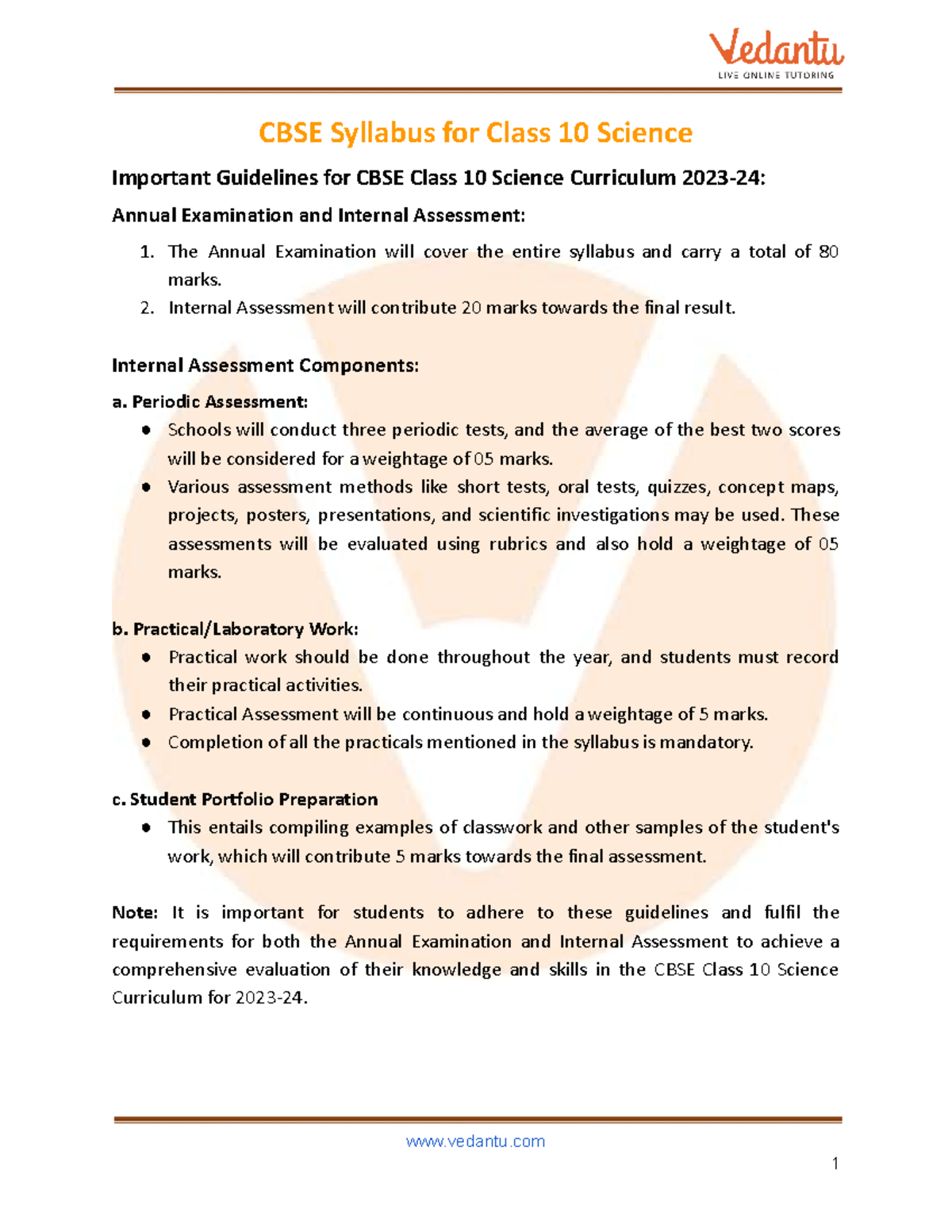 Questions and Answers - CBSE Syllabus for Class 10 Science Important ...