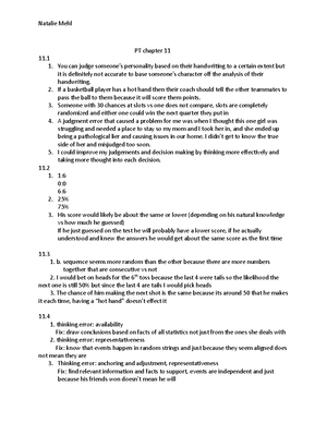 PT chapter 3 - Critical thinking example questions - Natalie Mehl PT ...