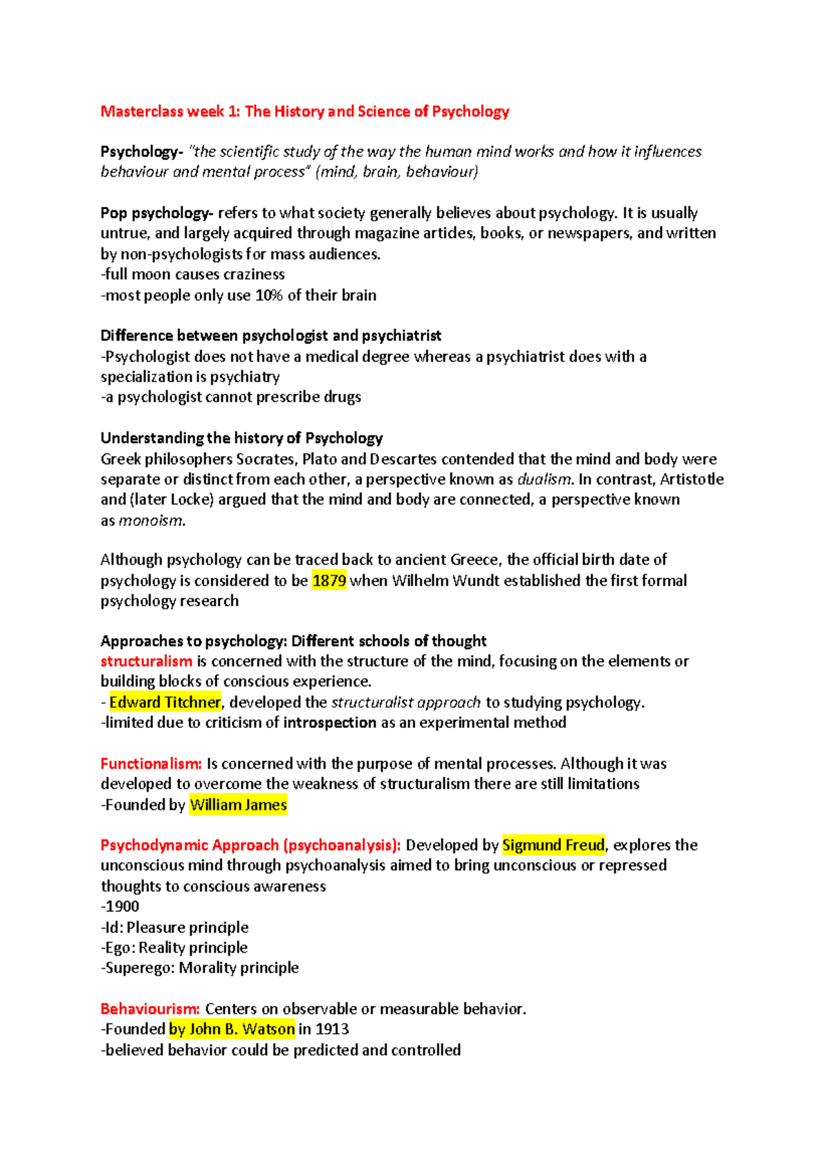 Psy1011 Complete Notes Warning Tt Undefined Function 32 Warning