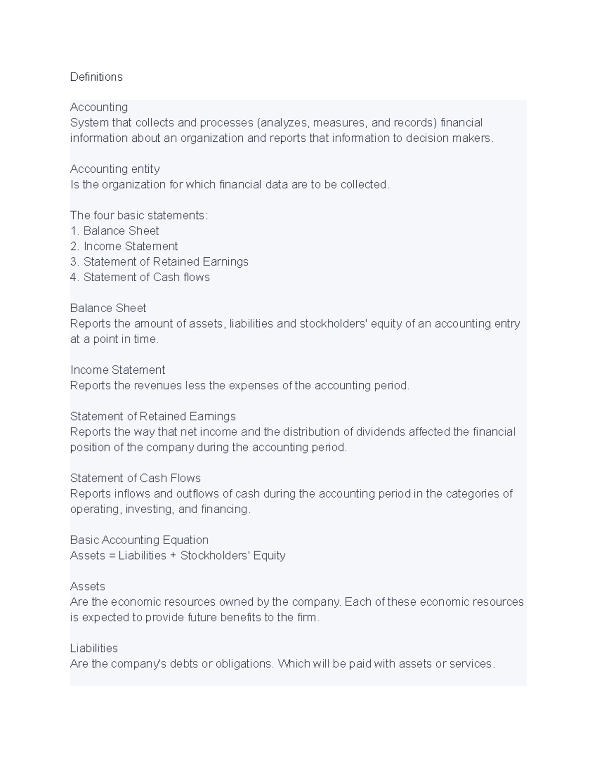 Finance 101 Definitions - Definitions Accounting System that collects ...