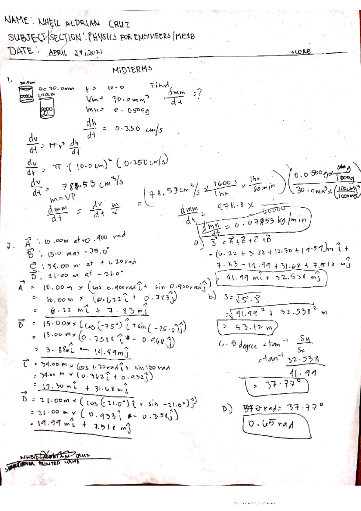 Sagot na PHY1ME1B - Mechanical Engineering Project Study - PangSU - Studocu