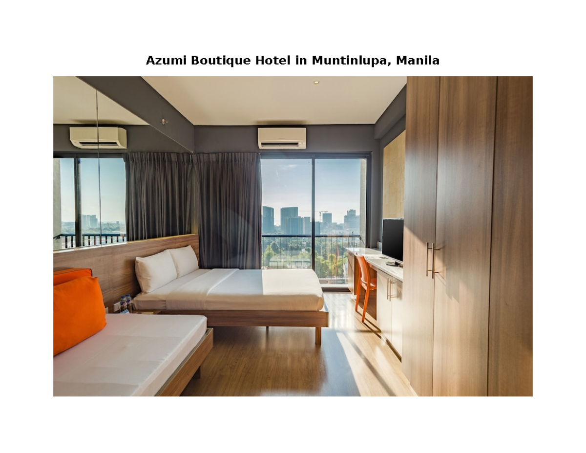 Azumi Boutique Hotel in Muntinlupa - The hotel room uses a 2-in-1 table ...