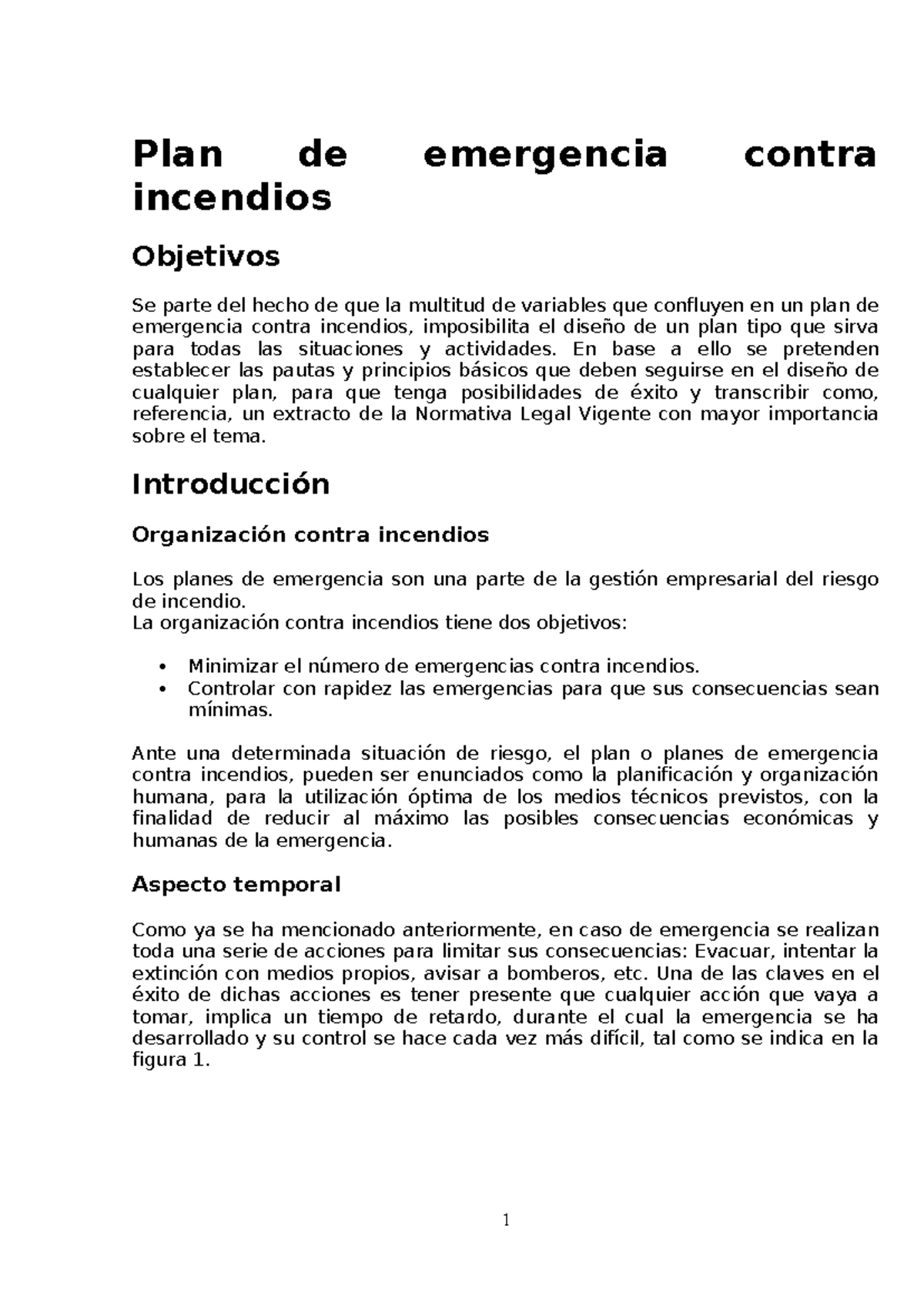 Plan de emergencia contra incendios - Plan de emergencia contra ...
