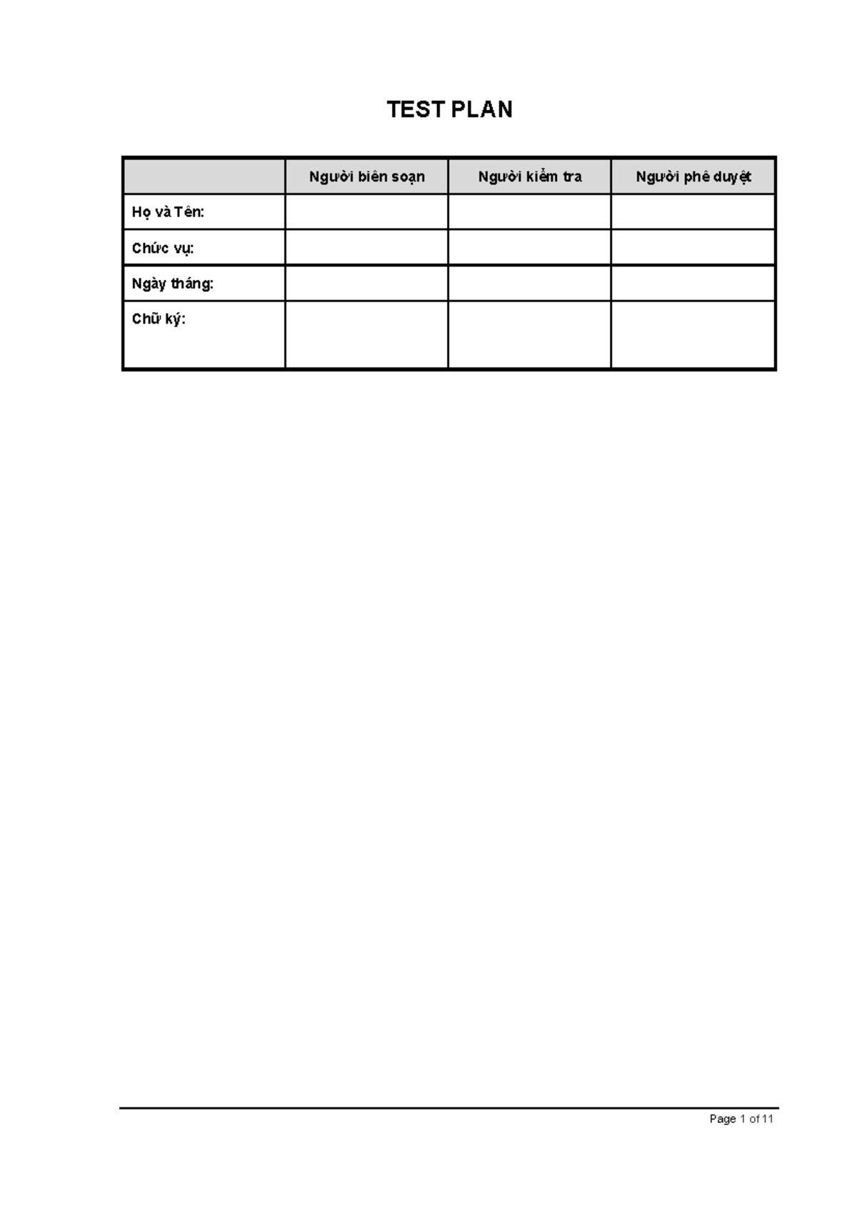 Template Test Plan - Test plan cơ bản - TEST PLAN Người biên soạn Người ...