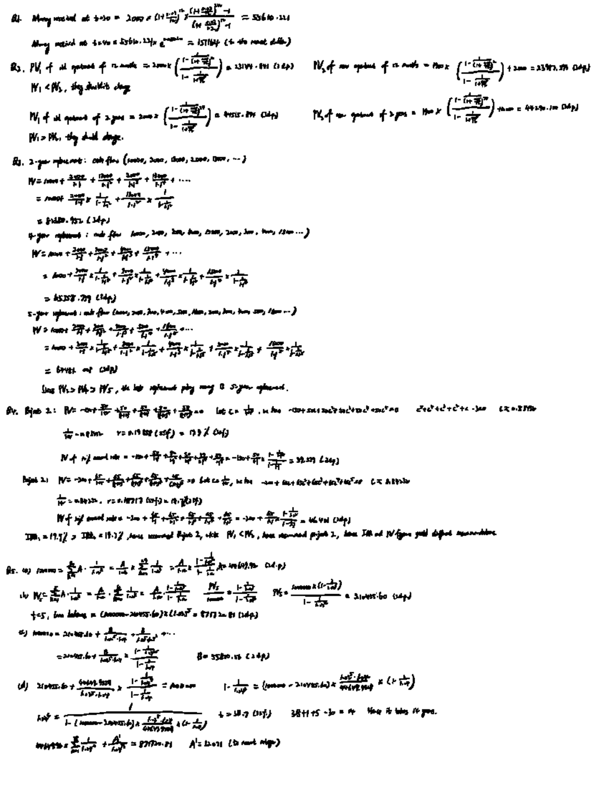 Qf - sem 2 HW1 answer - Q1 Moneyreceived at tno 2000x11咒ji 可 大 二 55610 ...