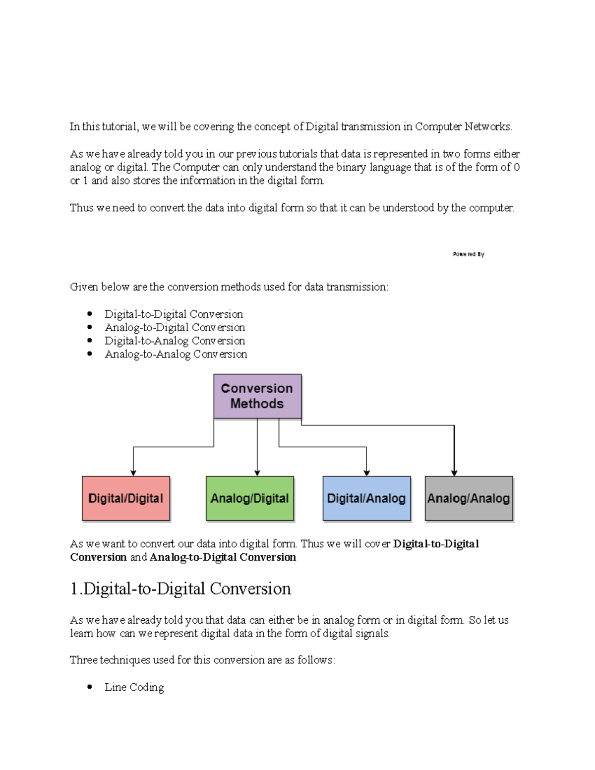 Digital transmission 1 - As we have already told you in our previous ...