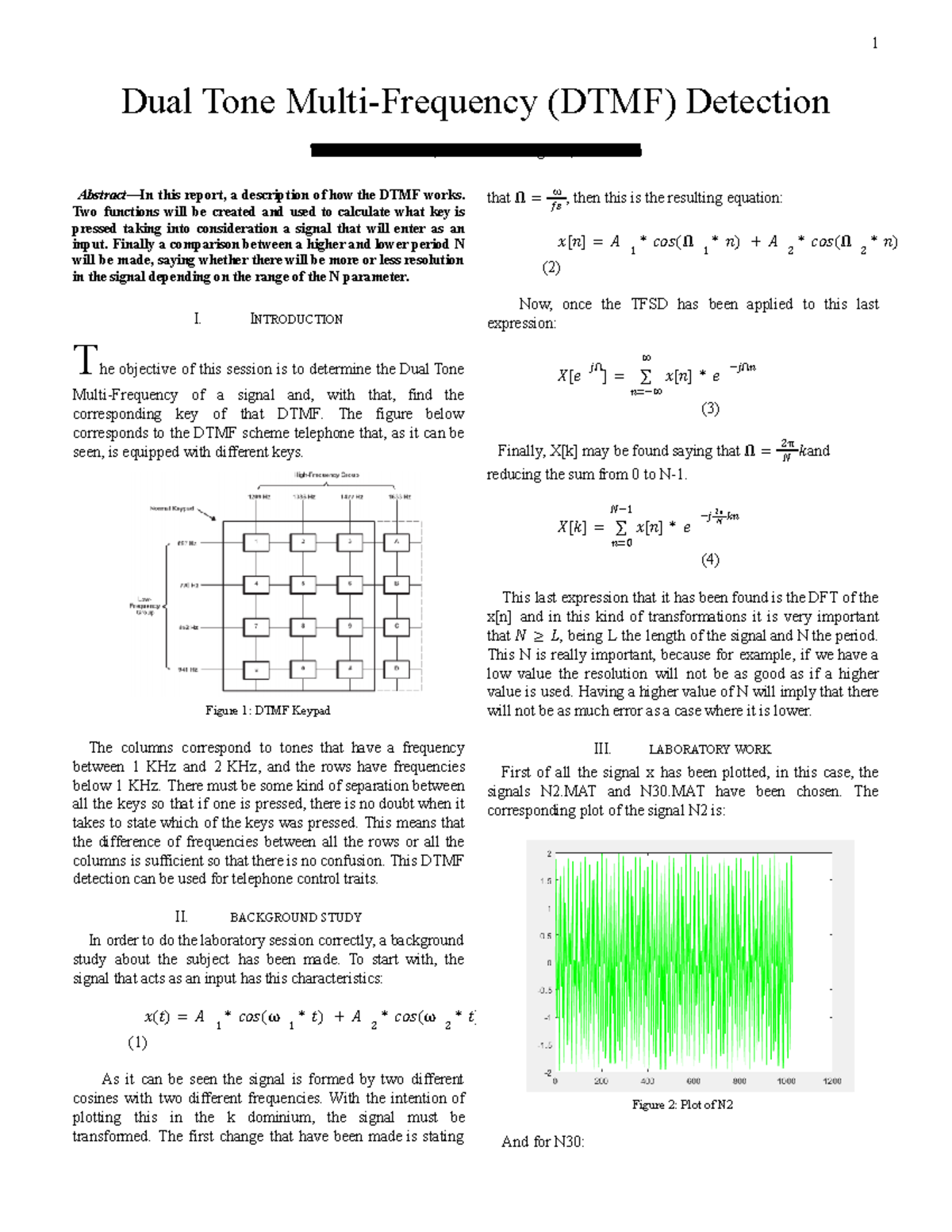 DTMF segunda practica de la asignatura - Dual Tone Multi-Frequency ...