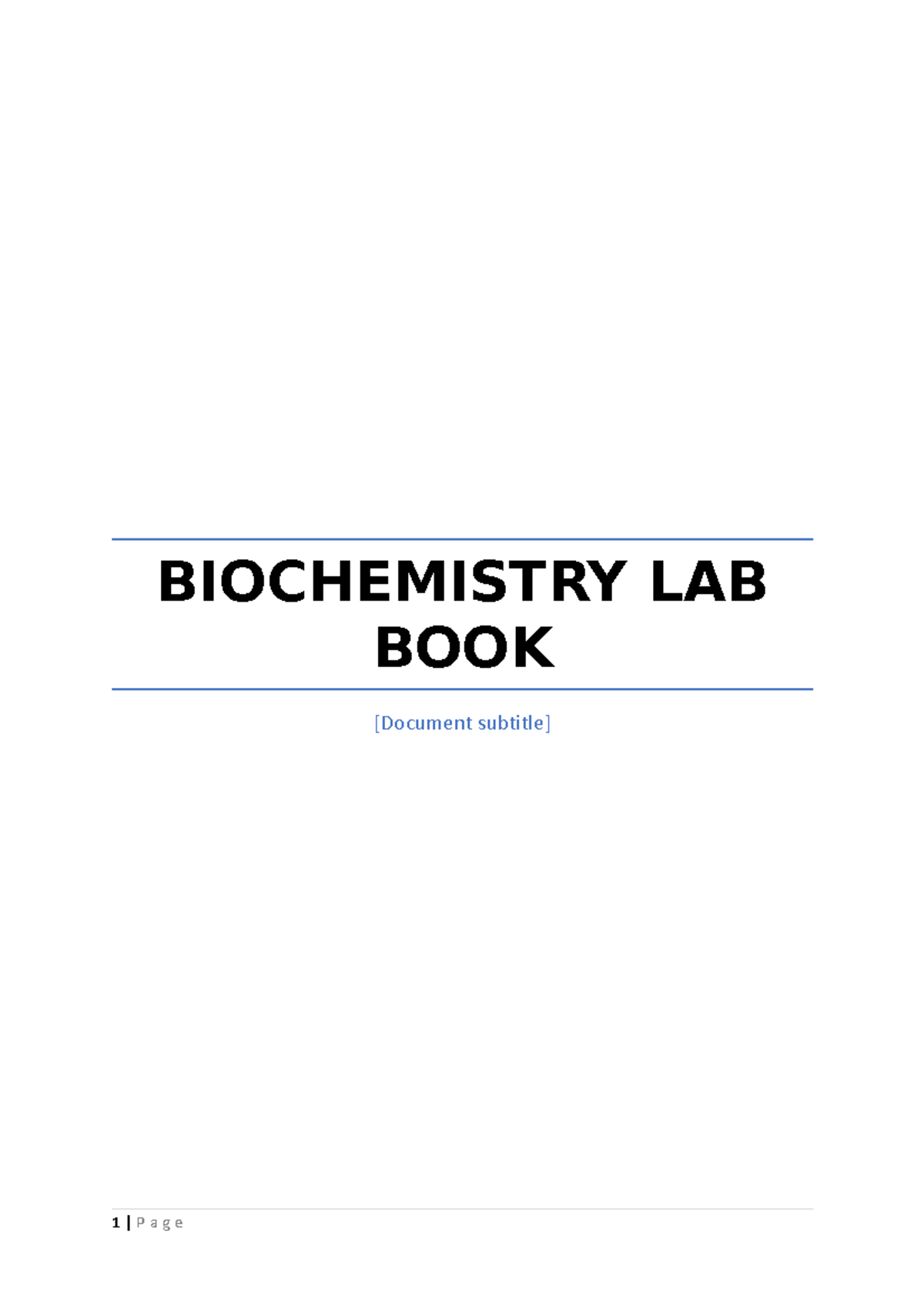 Biochemistry Lab Book: Pipetting Techniques Carbohydrates Lipids Amino ...